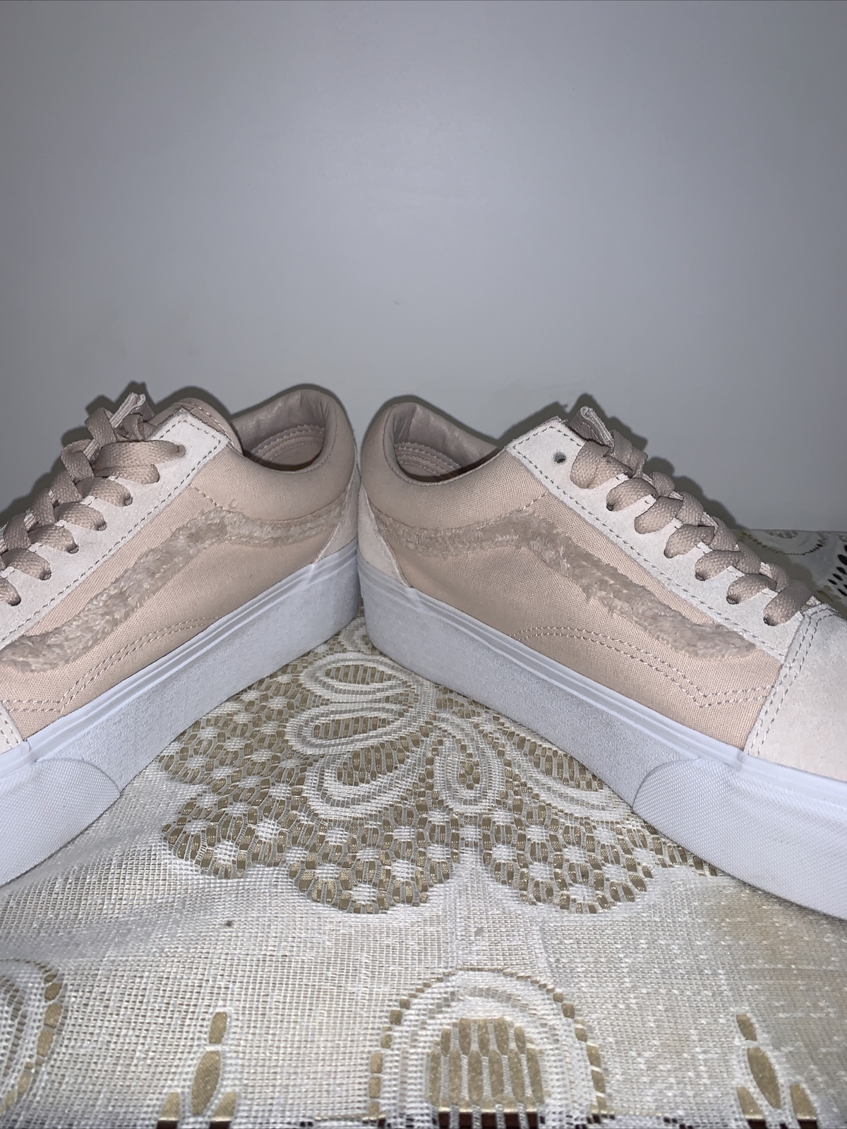 VANS Old Skool Stacked Platform Shoes Pink Suede & Ca… - Gem