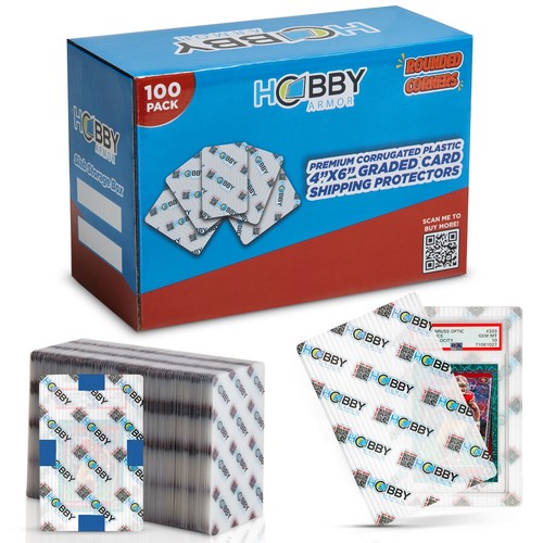Hobby Armor Plastic Graded Card Shipping Supplies 4" x 6" Translucent ...