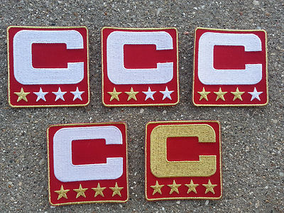 RED Captain C Patch for Jersey Football Hockey Soccer Baseball Lacrosse ...