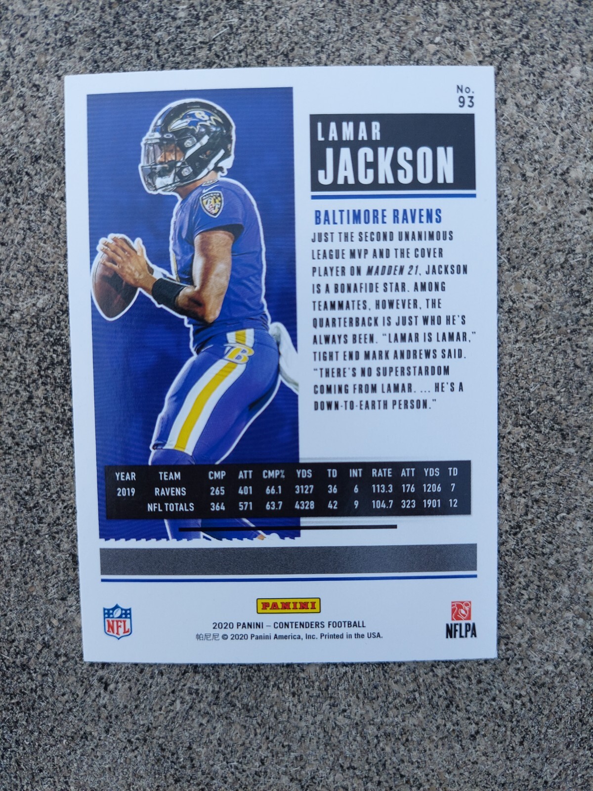 2020 Panini Contenders - Stardust #93 Lamar Jackson for sale online | eBay