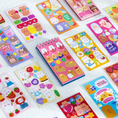 Stickers Coil Sticker Book Hand Account Decoration Cartoon Animals ...
