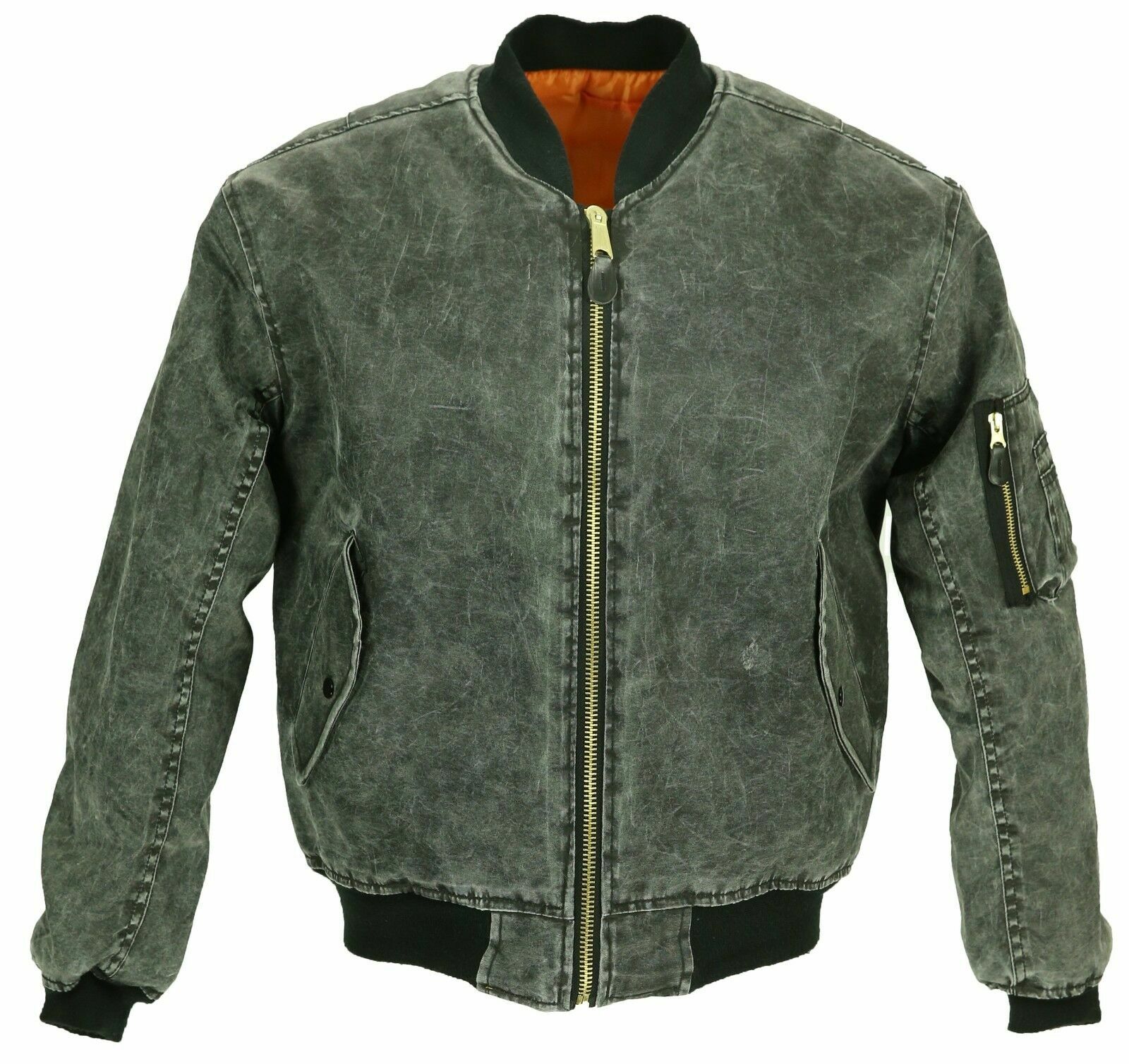 MA1 Flight Jacket Skinhead Stonewash Flying Air Force Coat Army ...