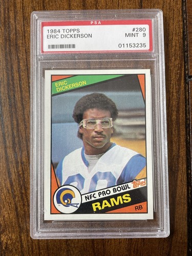 1984 ERIC DICKERSON ROOKIE HOF PSA 9 MINT TOPPS LOS ANGELES RAMS SHARP ...