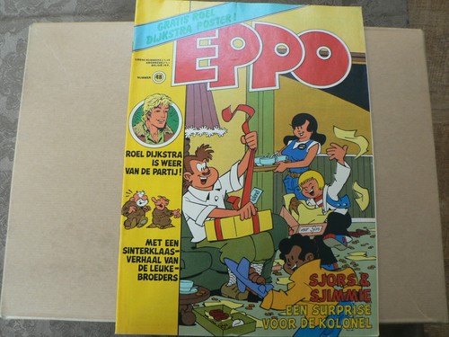 EPPO COMIC 1977-48 SUPER POSTER ROEL DIJKSTRA VOETBAL,FRANKA,PARTIZANEN ...