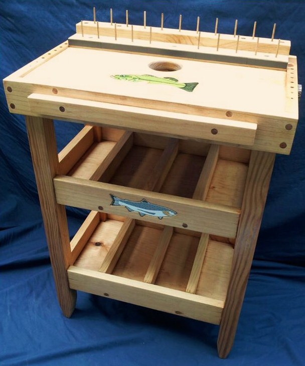 PORTABLE FLY TYING TABLE benches desks TROUT bass Fly Fishing flies ...