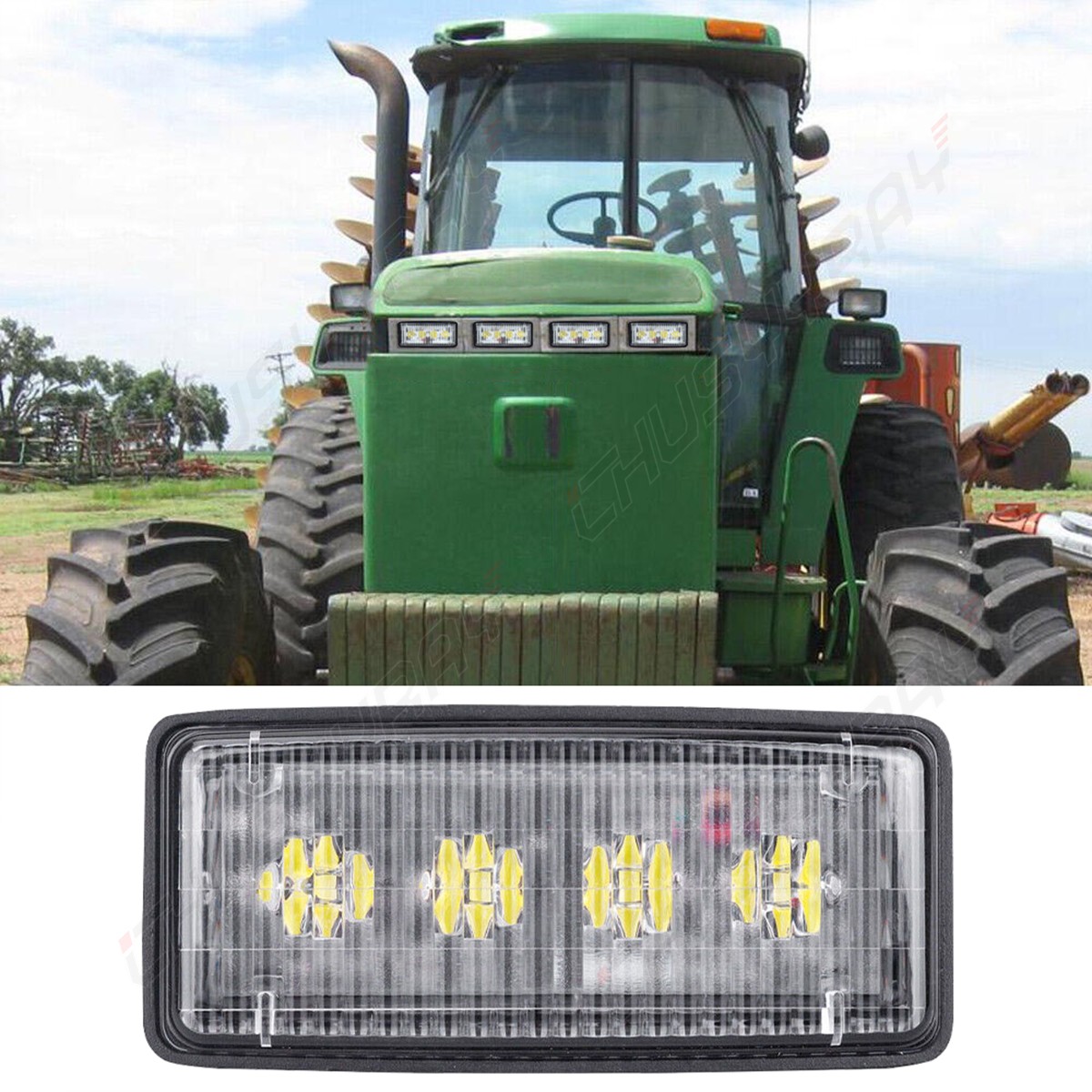 LED Headlight For Deere Crawler Dozers lights replace R161288 RE306510 ...