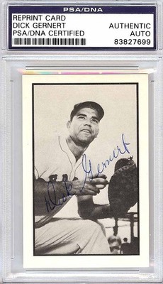 Dick Gernert Signed 1953 Bowman Reprint Card 11 Boston Red Sox PSA/DNA ...