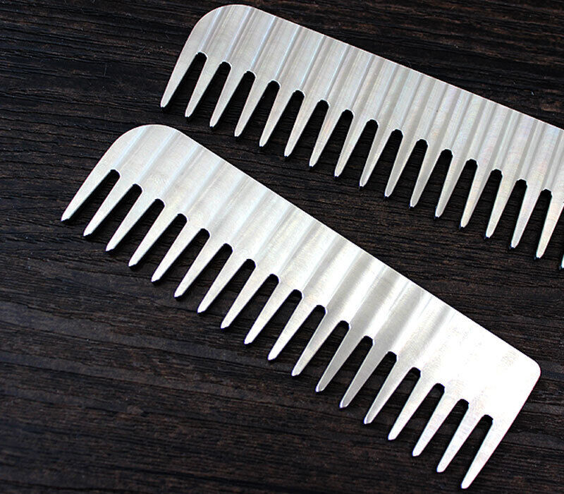 TC4 Titanium Alloy Hair Beard Comb Portable Antistatic Lightweight EDC ...