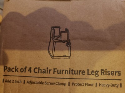 GAGUIUP Adjustable Bed Riser 2” Furniture Risers w/ Screw Clamp, Black ...