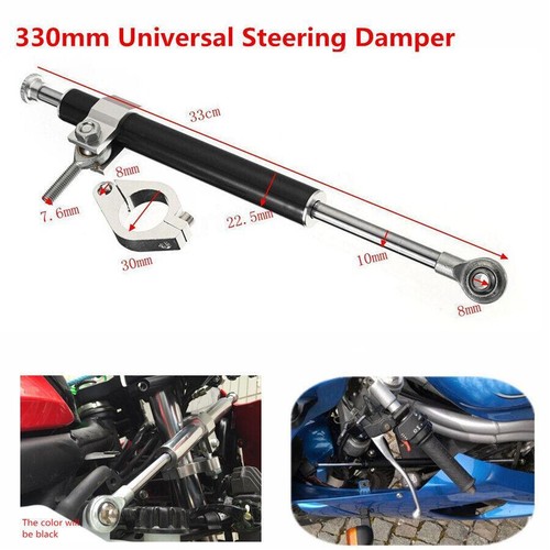 330mm Universal Motorcycle Aluminum Steering Damper Stabilizer Linear ...