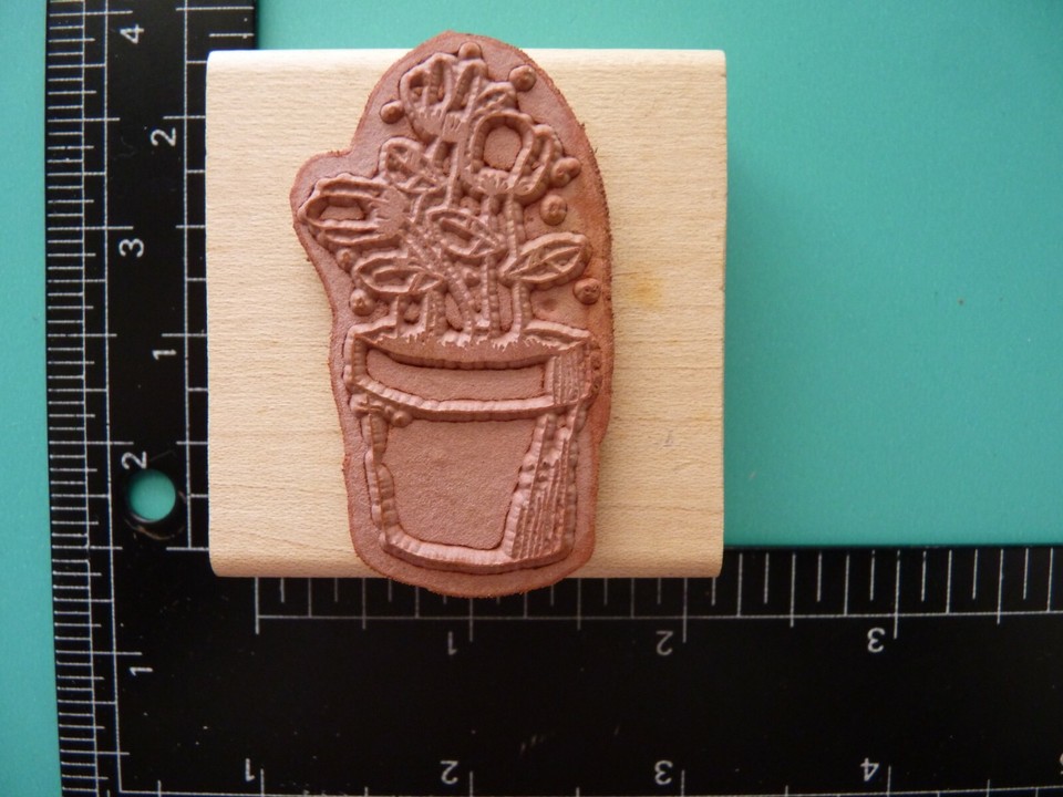 Potted Flowers STAMP ATTACK Rubber Stamp | eBay
