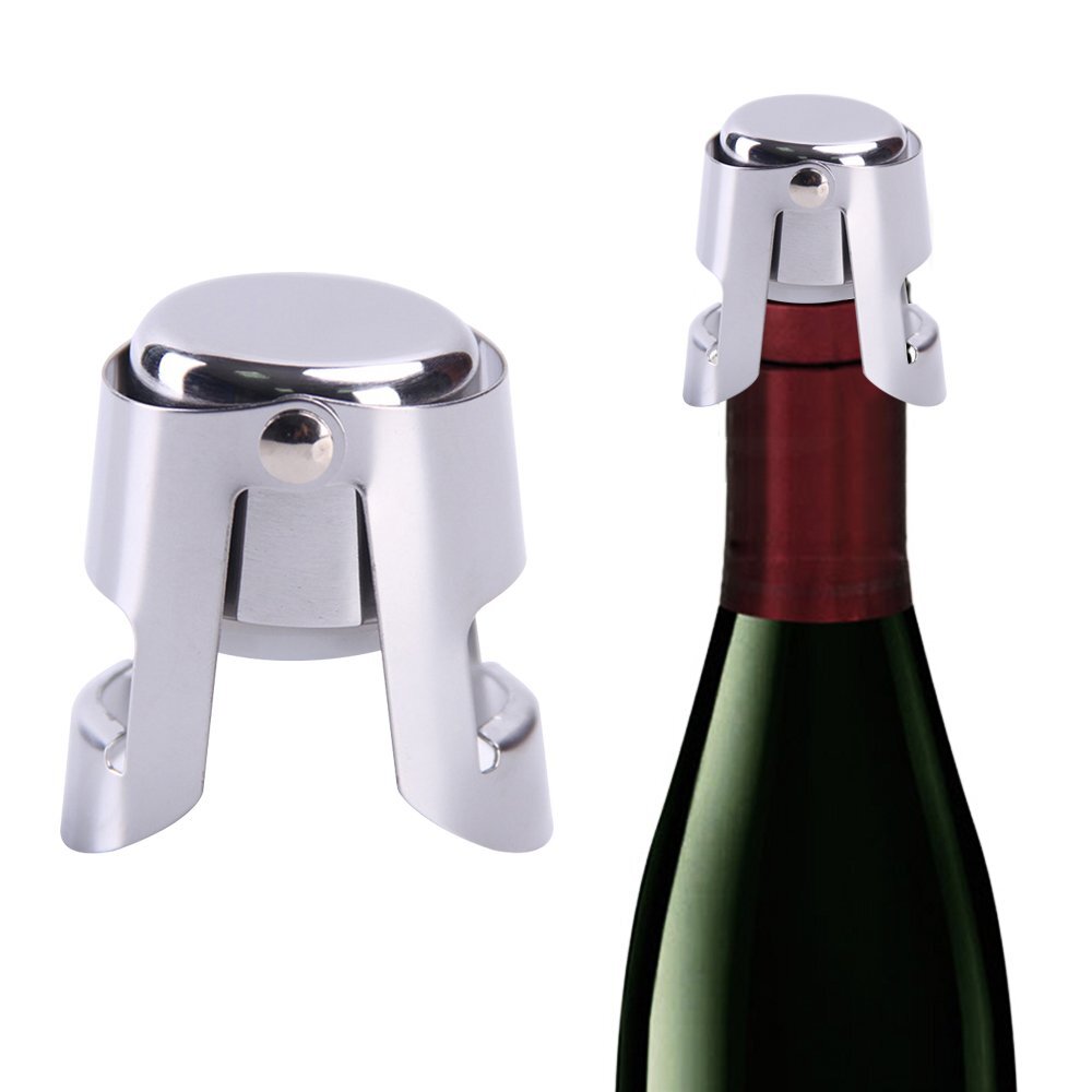 Stainless Steel Sparkling Prosecco Bottle Sealer Saver Wine Champagne ...