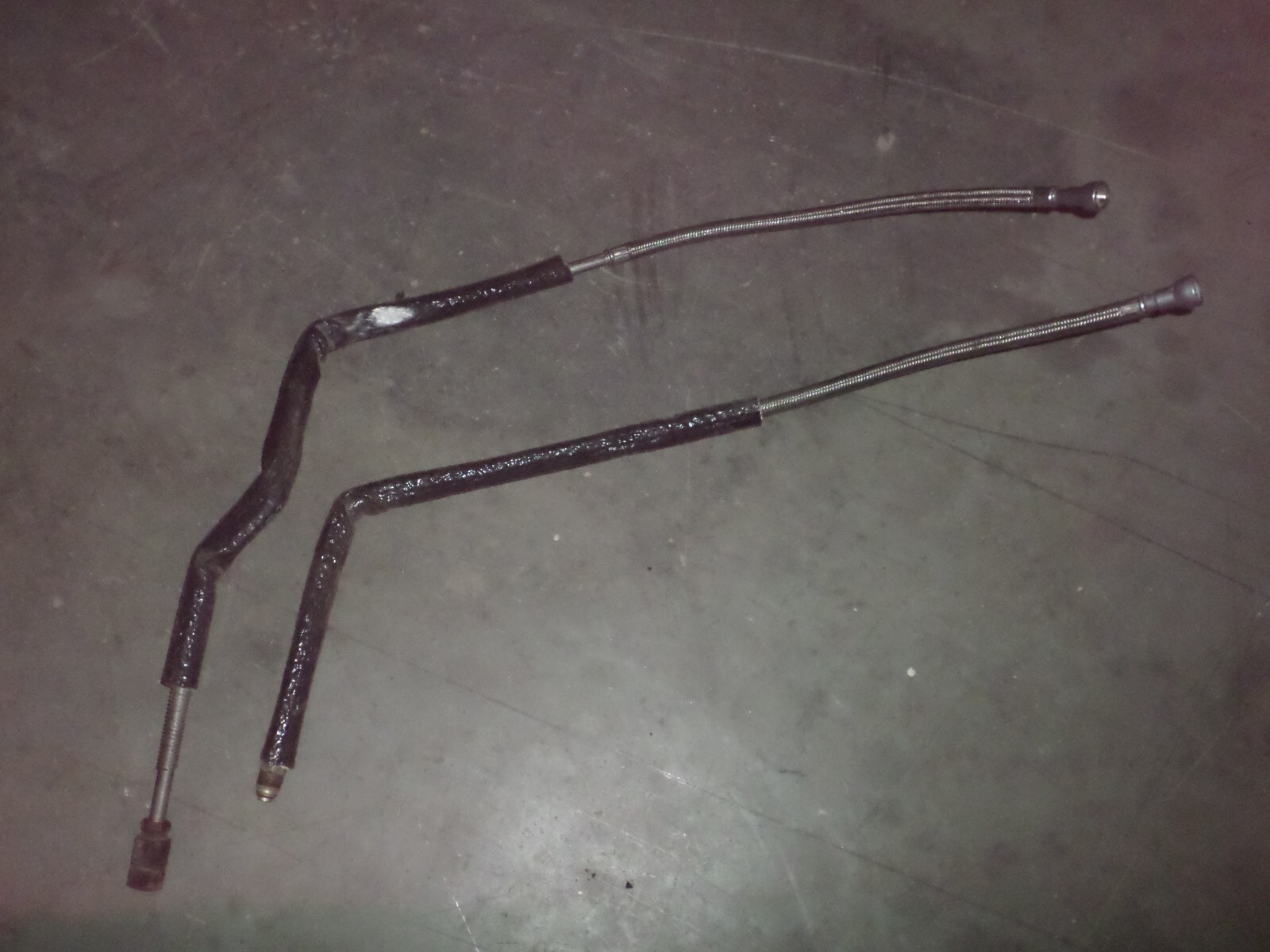 94 Corvette STEEL Braided FUEL Rail to Chassis Frame FUEL LINES 95 96 ...