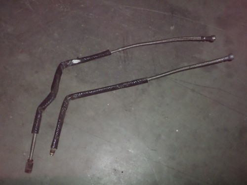 94 Corvette STEEL Braided FUEL Rail to Chassis Frame FUEL LINES 95 96 ...