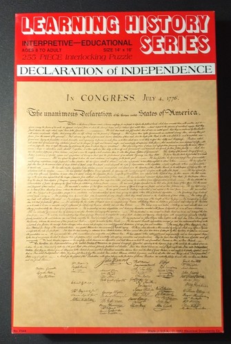 Declaration of Independence 255 pc Jigsaw Puzzle 14 x 16 Learning ...