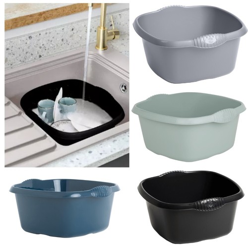 Square Washing Up Bowl Plastic Kitchen Sink Tidy Basin Washing Bowl ...