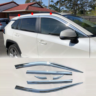 For Toyota RAV4 2019-24 silver Window Wind Visors Sun Rain Guard Vent ...