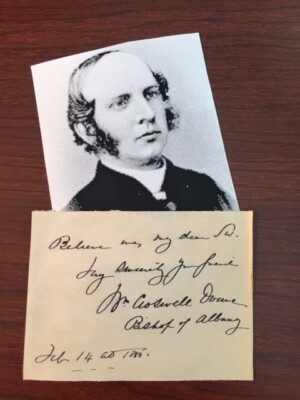 WILLIAM CROSWELL DOANE SIGNED SLIP EPISCOPAL BISHOP ALBANY, NY, ALL ...
