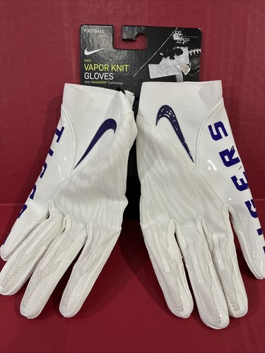 Nike Vapor Knit Football Gloves LSU Tigers Team Issued Sz XXL FN5487 ...