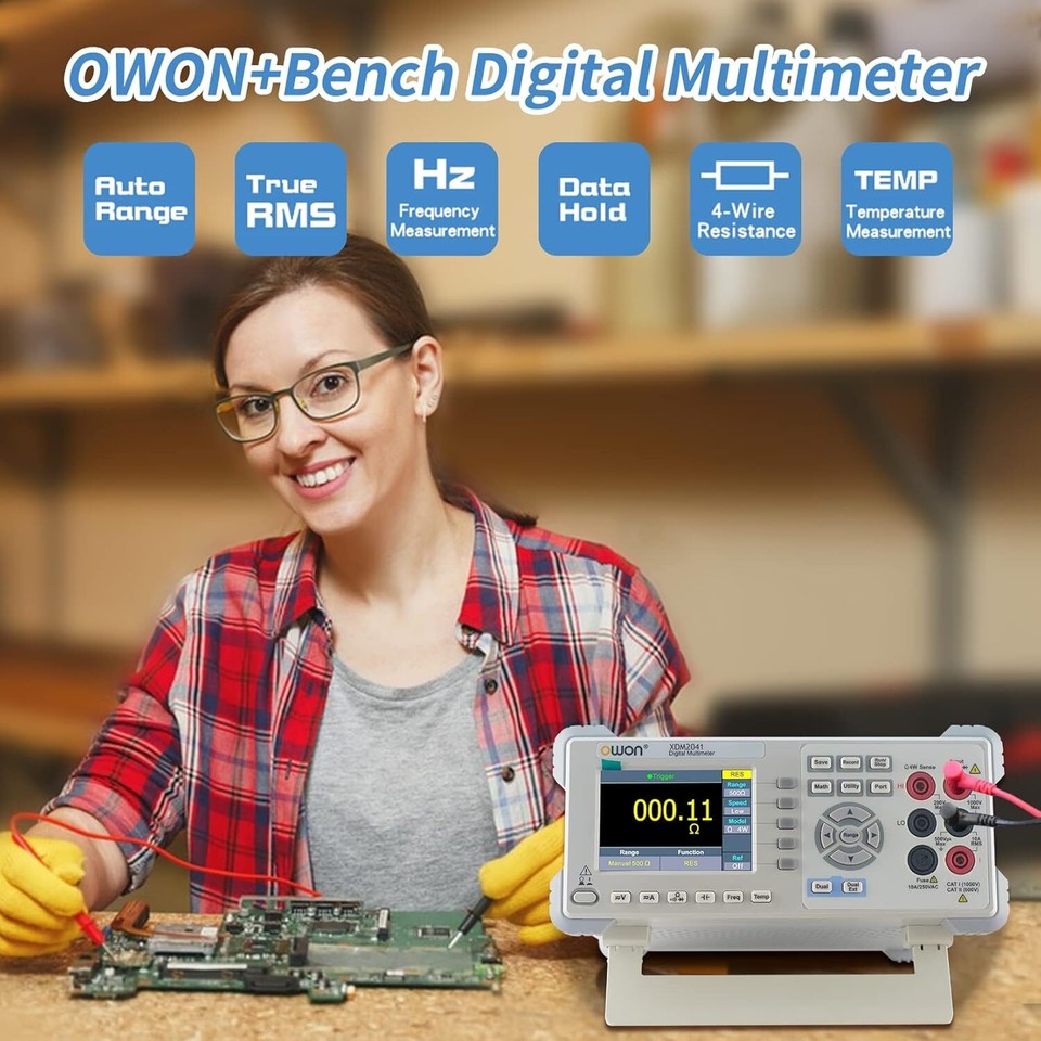 OWON 4 1/2 Digits XDM1241 Bench-type Digital Multimeter True RMS 55000 ...