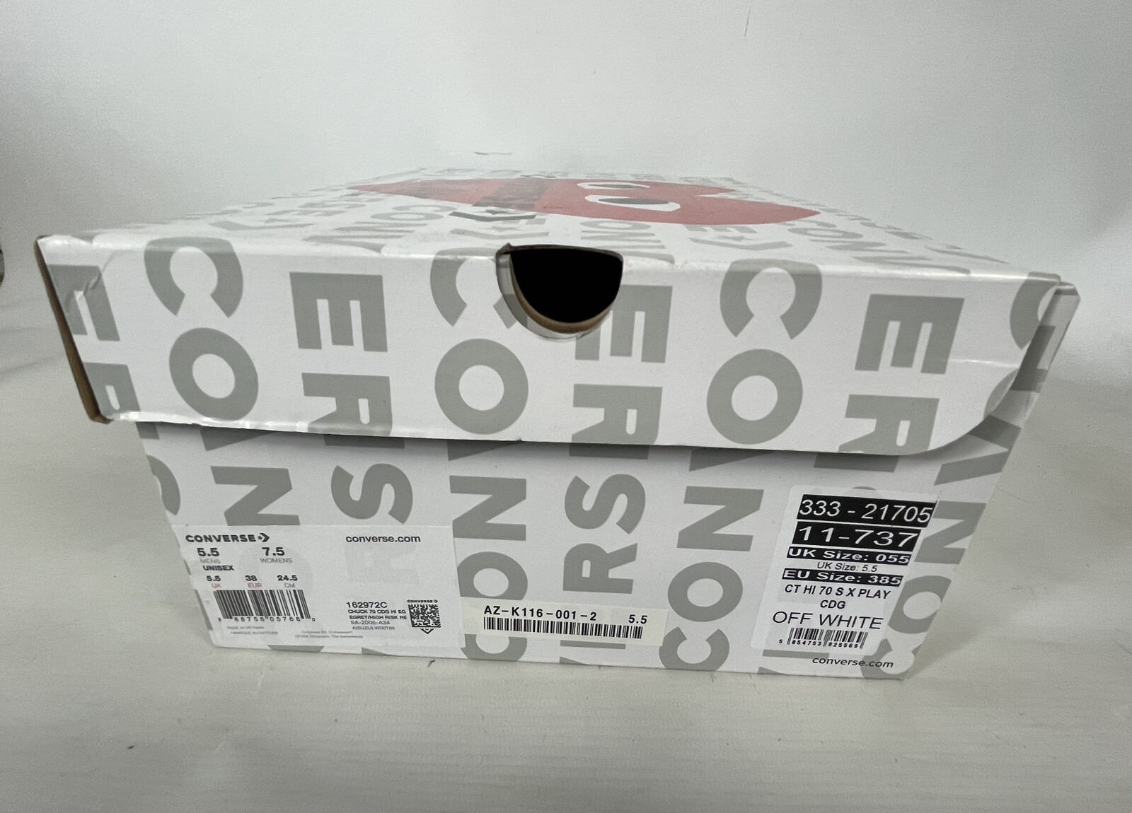 Converse Play Comme de Garçons EMPTY Shoe Box | eBay