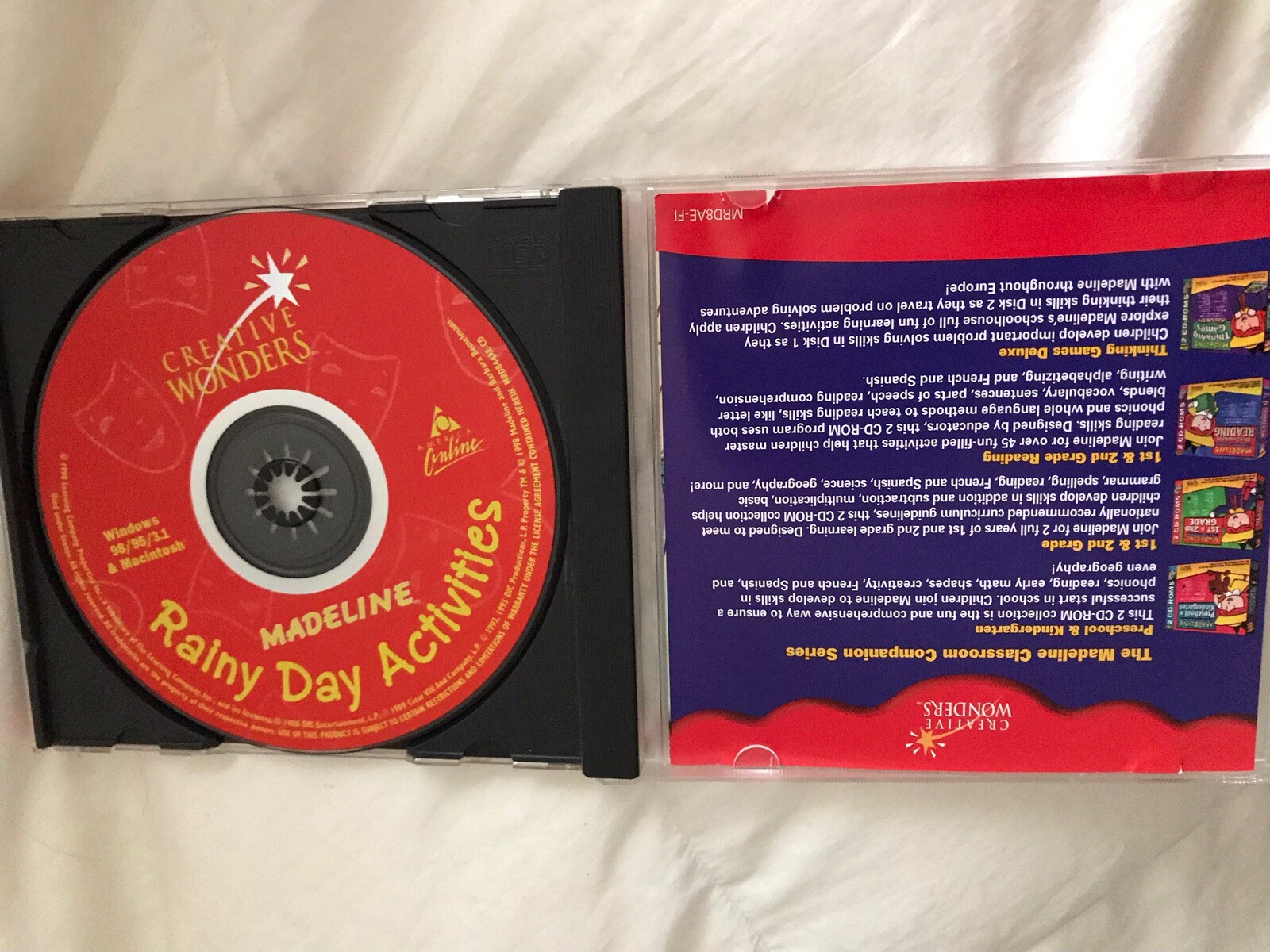 MADELINE Rainy Day Activities Creative Wonders CD-ROM / PC & MAC | eBay