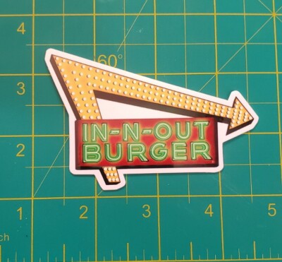 In N Out Burger Neon Arrow Green Car Decal Sticker 75th Anniversary ...