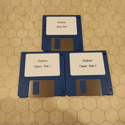 Zedcor Game Pak and Clipart, Apple Macintosh 3.5" floppy disks, tested ...