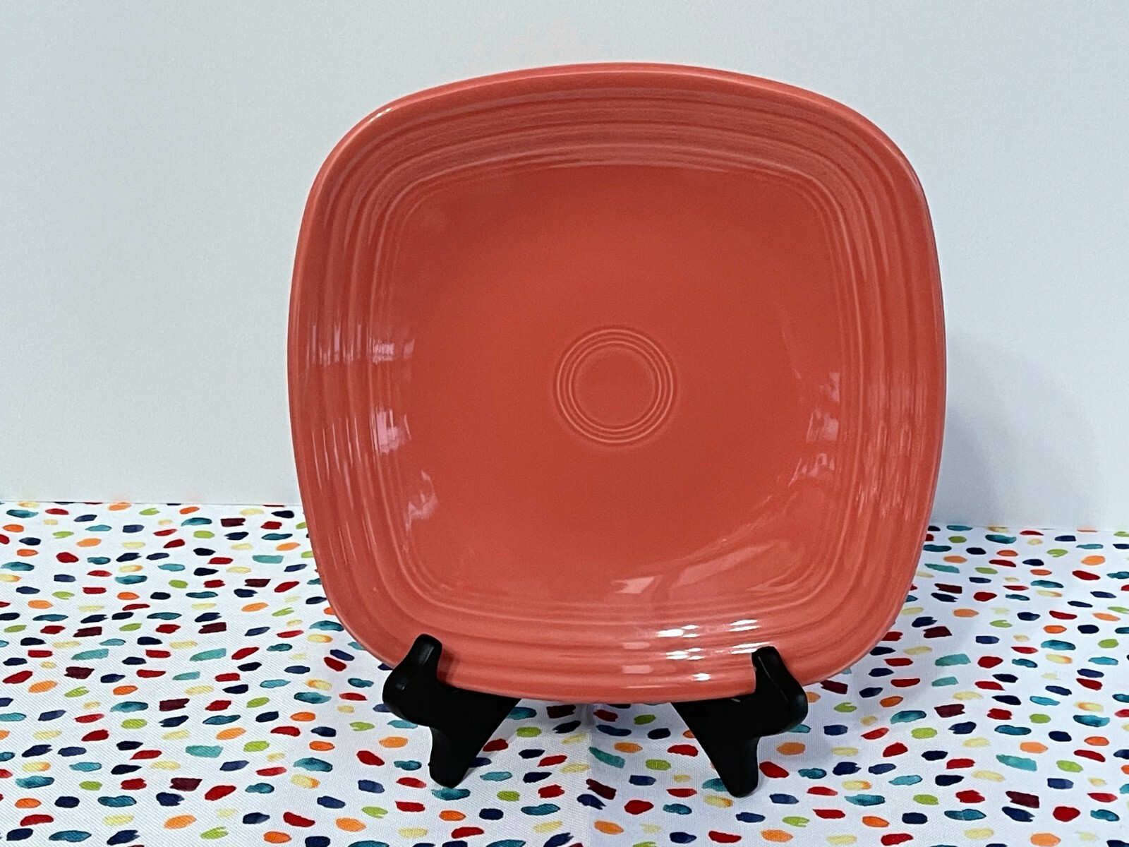 Fiestaware Flamingo Square Lunch Plate Fiesta Retired Pink Luncheon ...
