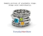 Sterling Silver Stackable Ring Blue Topaz Birthstones December Jewelry ...