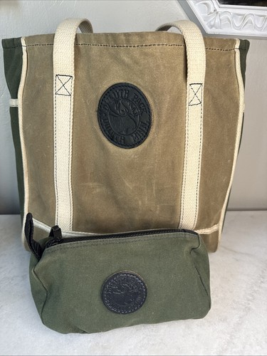 Duluth Pack Green/Tan Tote Bag Handles Canvas Carry All & Small Bag USA ...
