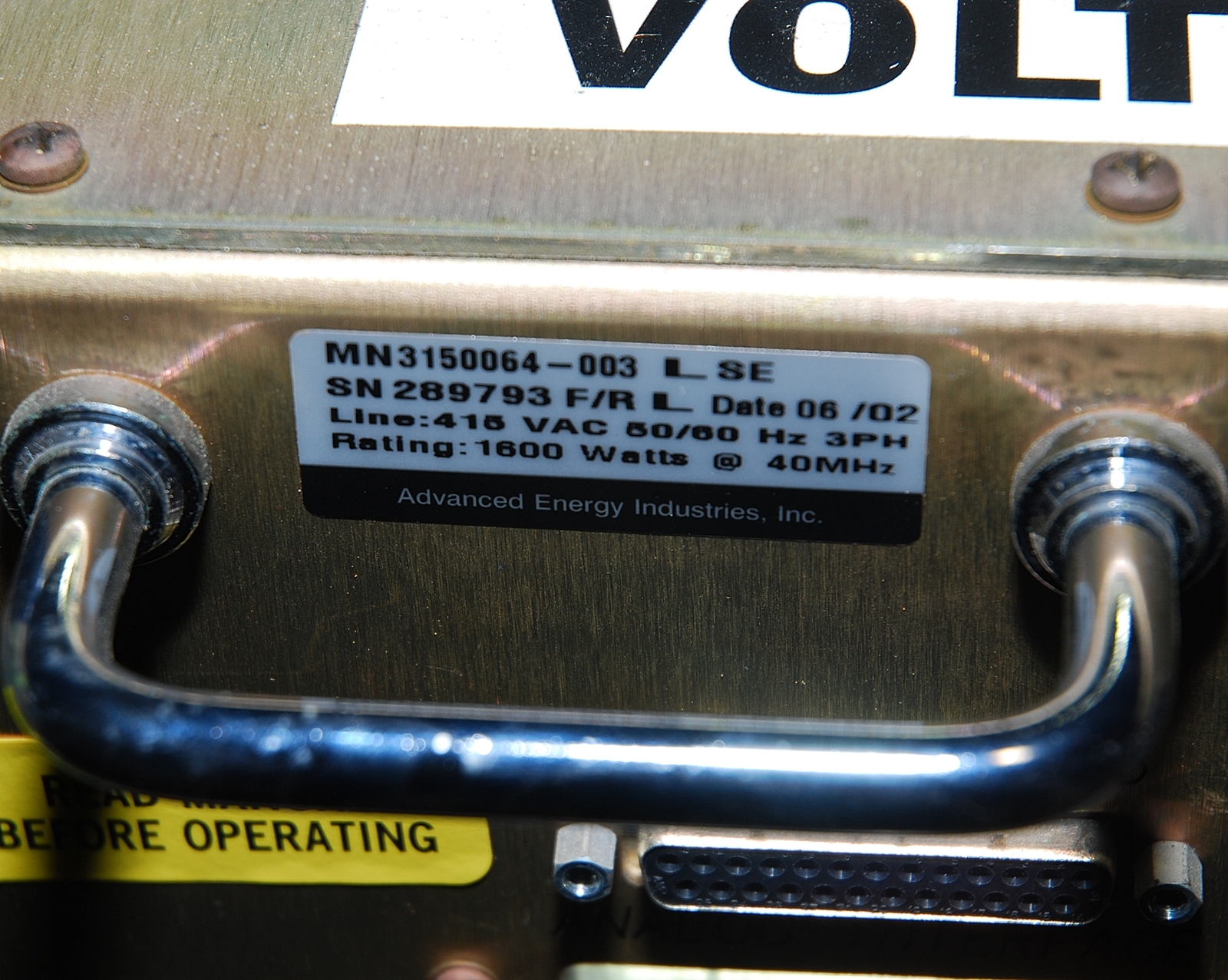 AE Advanced Energy ICP-16L RF generator 1600W ,40Mhz | eBay