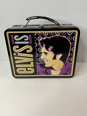 ELVIS PRESLEY LUNCH BOX Tin Purple + Additional items! | eBay