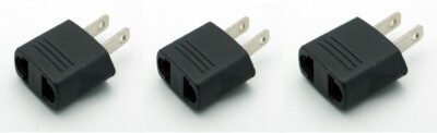 2 Flat Pin American Plug Adapter - Includes Qty - 3 | eBay