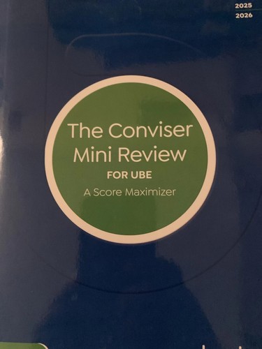 2025 2026 Barbri Bar Exam Prep The Conviser Mini Review for UBE MBE MEE ...