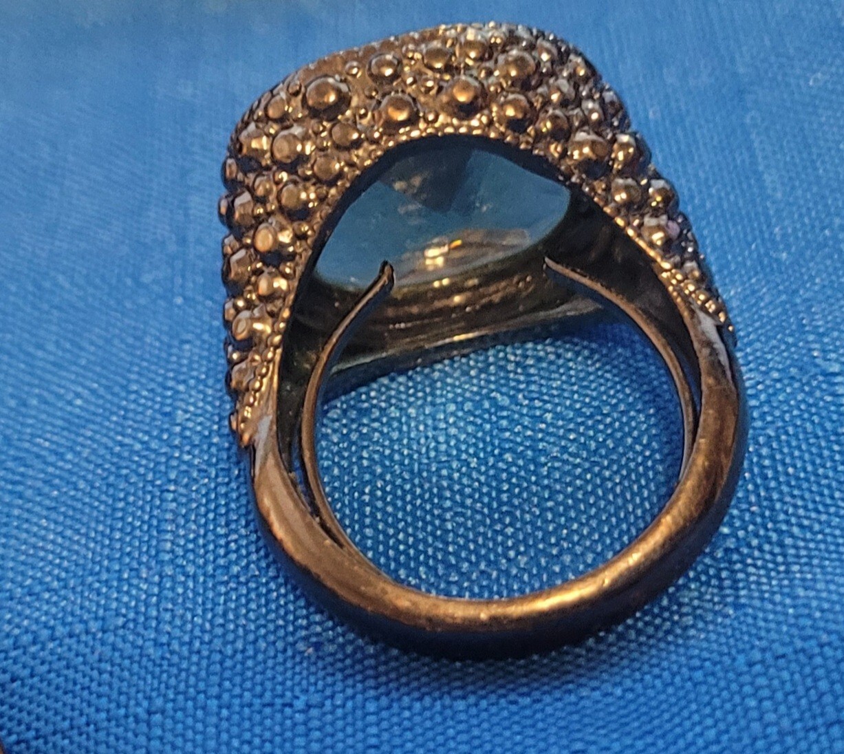 Vintage 90’s Chunky Black Crystal Rhinestone Statement Ring (Adjustable ...