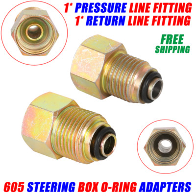 605 Power Steering Adapter Fitting Inverted Flare Steering Box To O ...