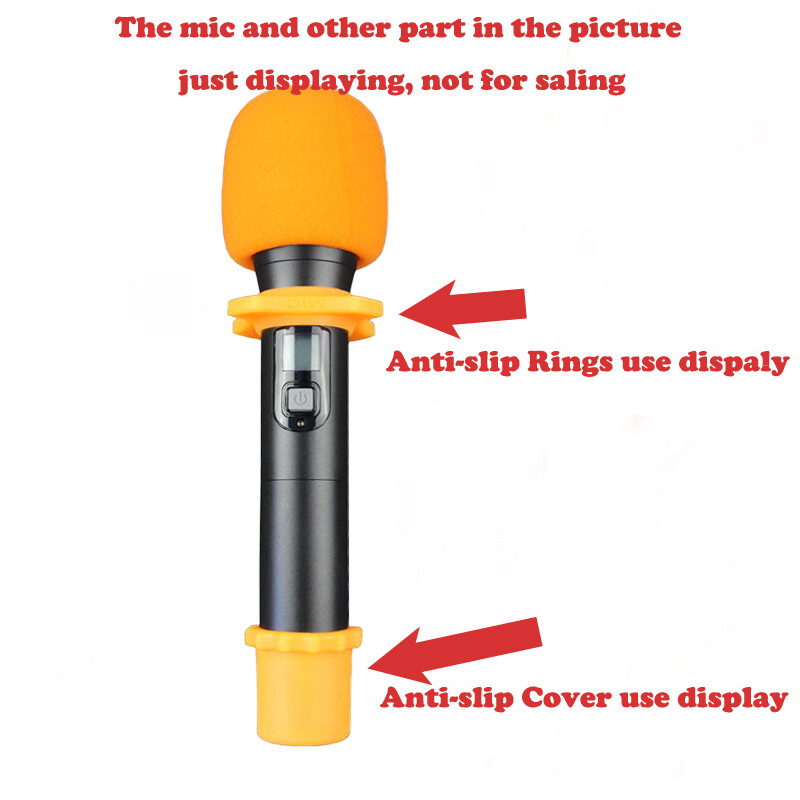 7 Set Multi-colored Wireless Microphone Protective Kit Anti-Slip Ring ...