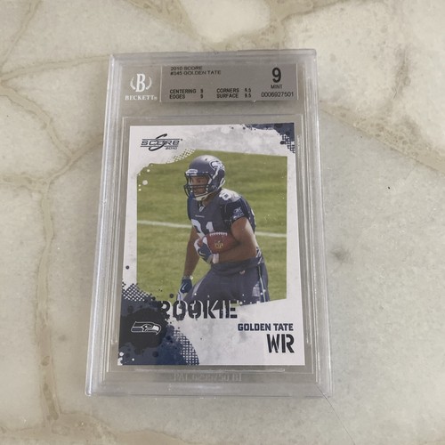 2010 Score #345 Golden Tate BGS 9 MINT RC Rookie | eBay
