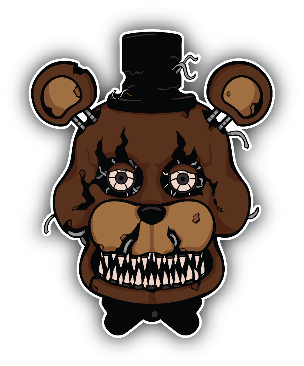 Five Nights At Freddy's Cartoon Freddy Head Sticker Bumper Decal ...