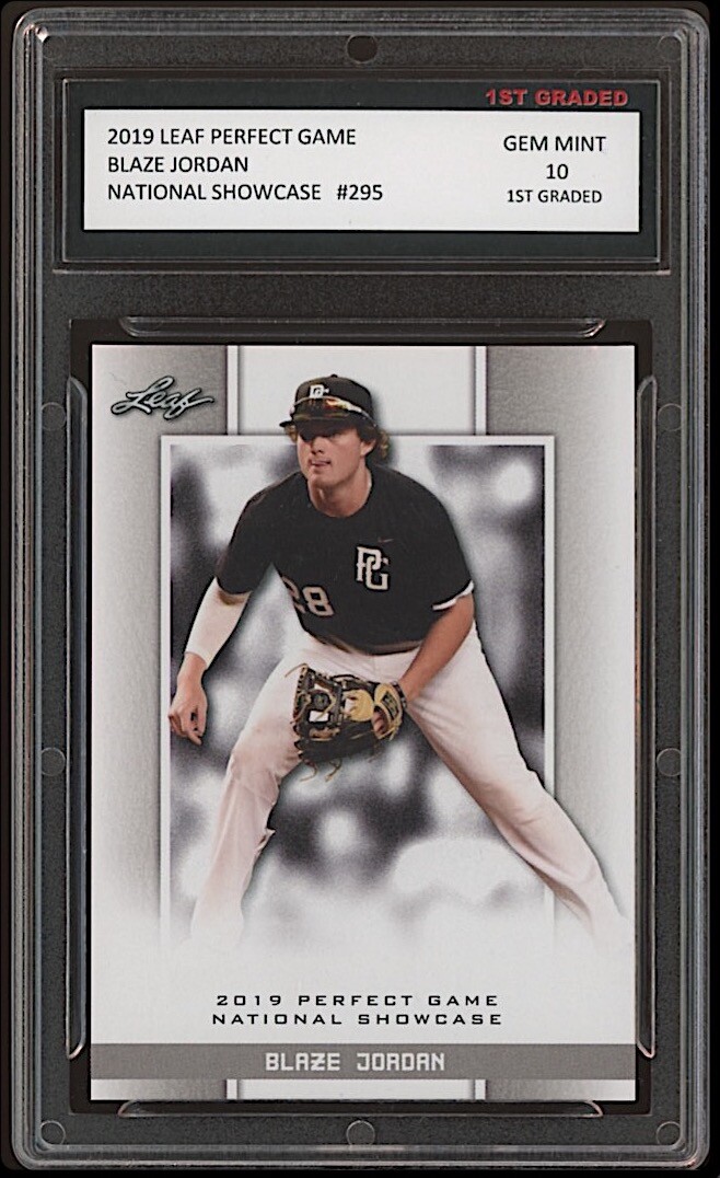 2019 Blaze Jordan Rookie Card Leaf Perfect Game 1st Graded 10 Boston ...