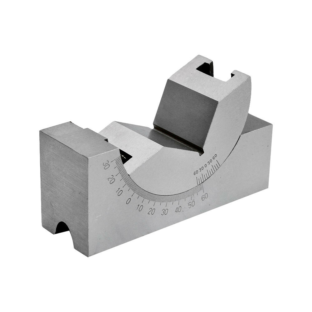 3'' x 1'' x 1-1/4'' Precision Adjustable Angle Block 0-60 Degree V ...