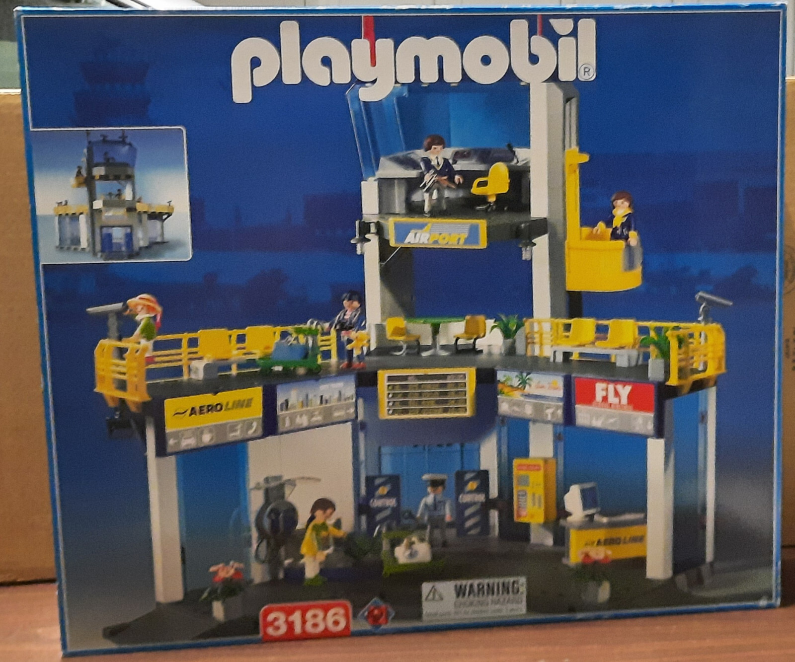 Playmobil 3186 NEW! Sealed! Airport Terminal / Tower Excellent Vintage 2001
