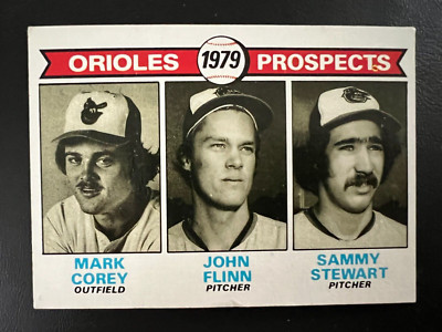 1979 Topps Orioles Prospects #701 Mark Corey John Flinn Sammy Stewart ...
