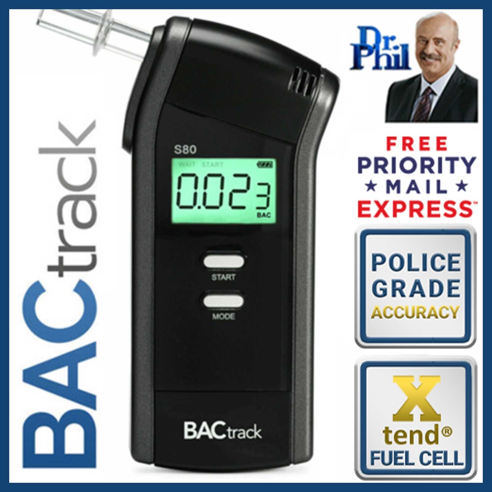 Breathalyzer. Alcohol Breath Tester. BACtrack S80 Pro / XTEND® POLICE ...