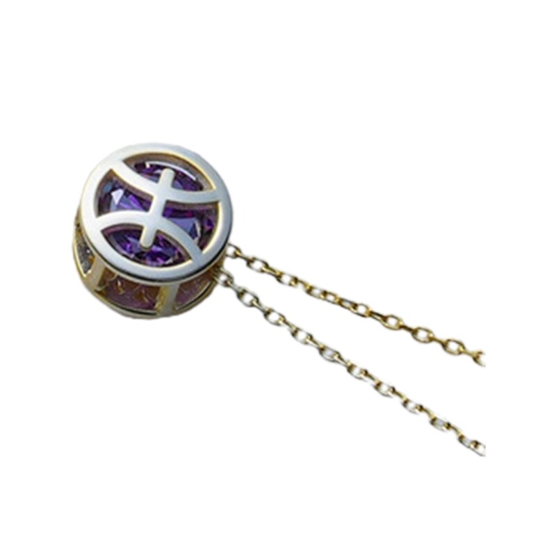 12 Constellations Clavicle Chain Adjustable Neckchain Hollow out Zircon ...