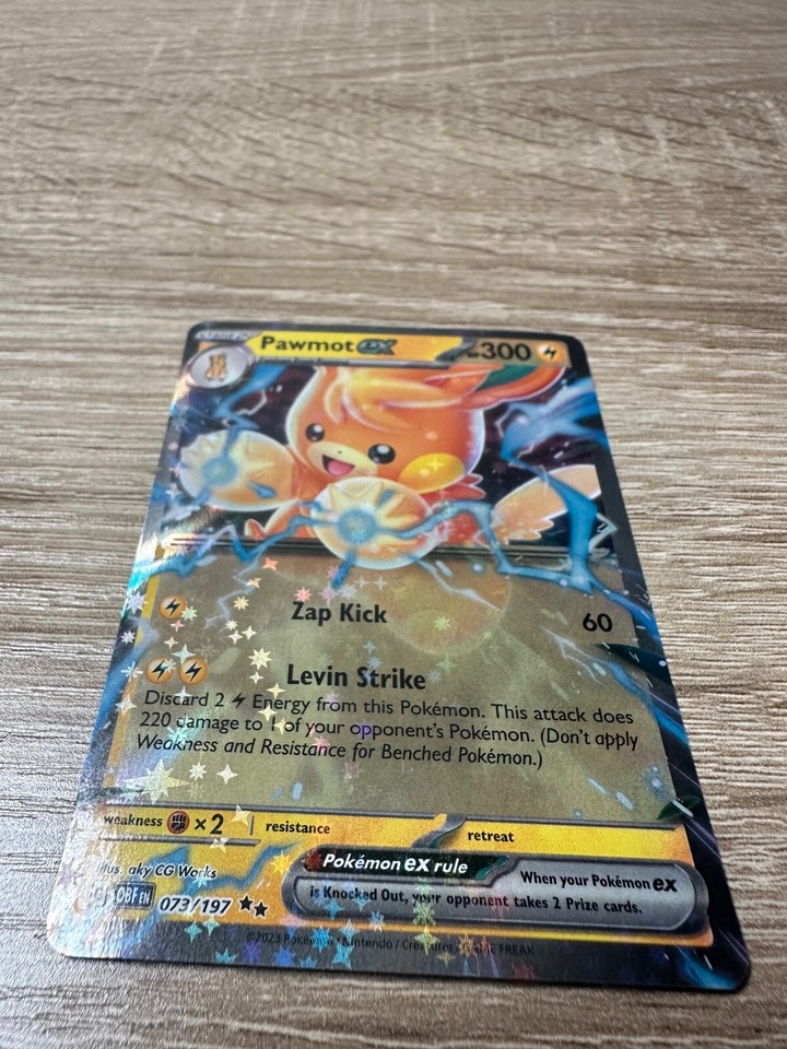 Pokemon TCG Pawmot ex 073/197 Double Rare Obsidian Flames NM | eBay
