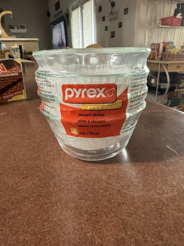 Set of 4 Vintage PYREX Clear Glass 463 Custard Cups 6oz Vtg Unopened ...