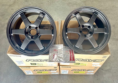 RAYS VOLK RACING TE37SL 18x9.5 5x114 +40 SUBARU WRX STI WHEELS RIMS D ...