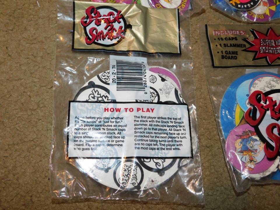 6x Vintage Stack N Smack Starter Packs and Slammers Pogs Toys SEALED | eBay
